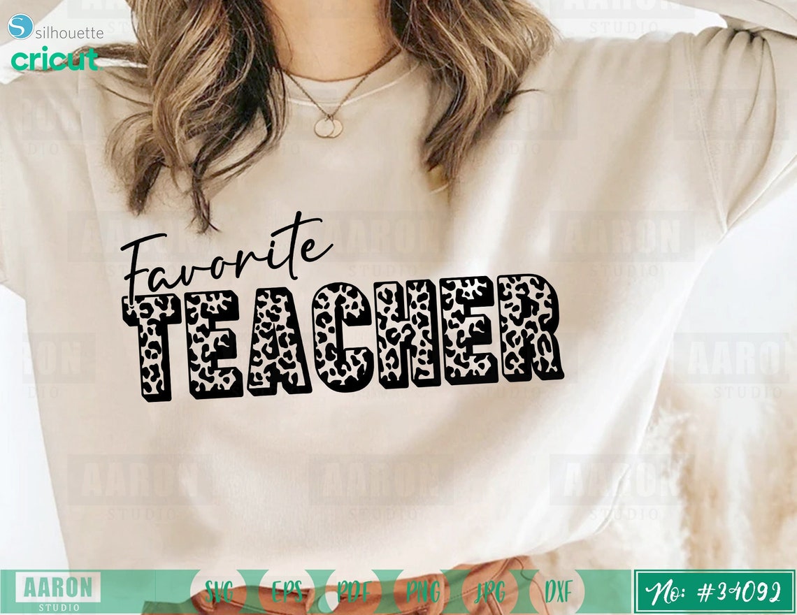 Favorite Teacher Svg Teacher Svg School Svg Teacher Leopard - Etsy