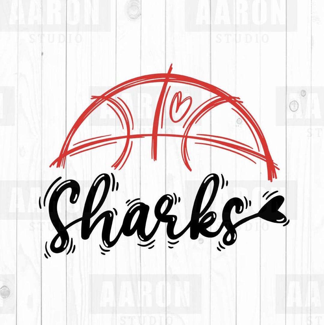 Sharks Basketball SVG PNG DXF, Sharks Svg, Basketball Svg, Sharks ...