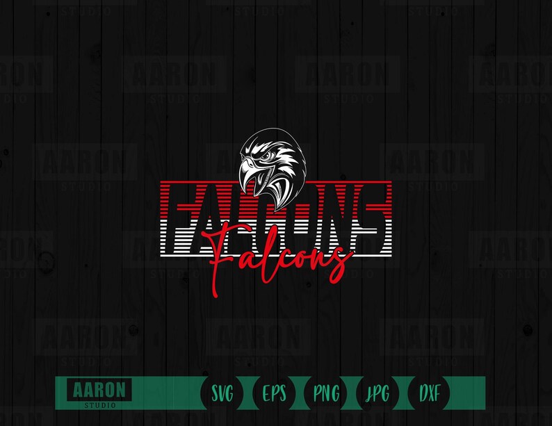 Falcons Mascot SVG PNG, School Spirit Shirt Design (instant Download ...