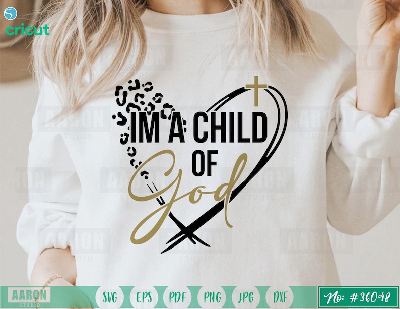 I Am a Child of God Svg Christian Svg Motivational Leopard - Etsy