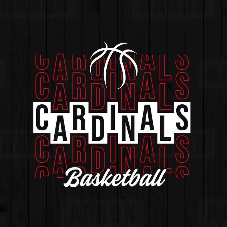 Cardinals Stacked Basketball SVG PNG, Mascot Design (digital Files) - Etsy