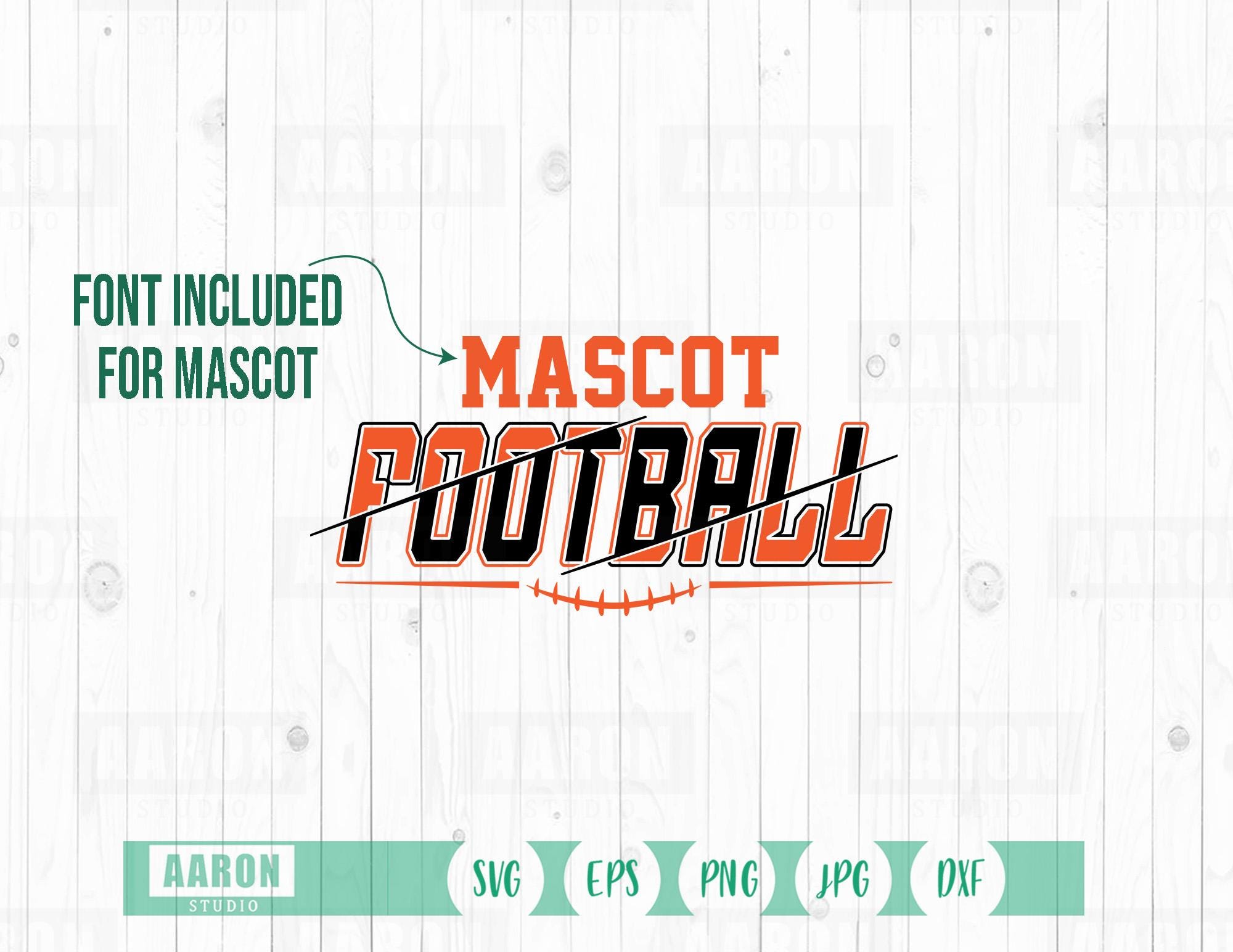 Custom Football Mascot SVG, Team Logo Template (digital Files) - Etsy