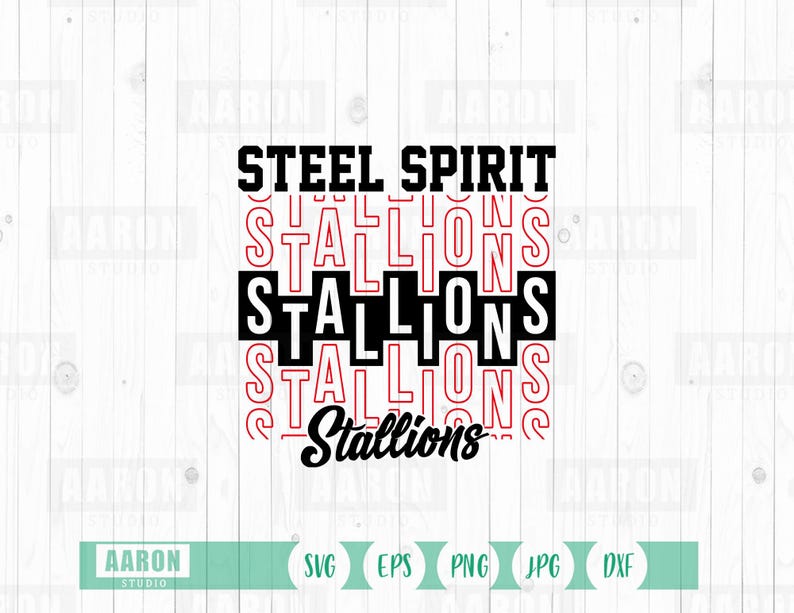 Stallions Mascot SVG, Steel Spirit, Cheer Graphic (digital Files) - Etsy