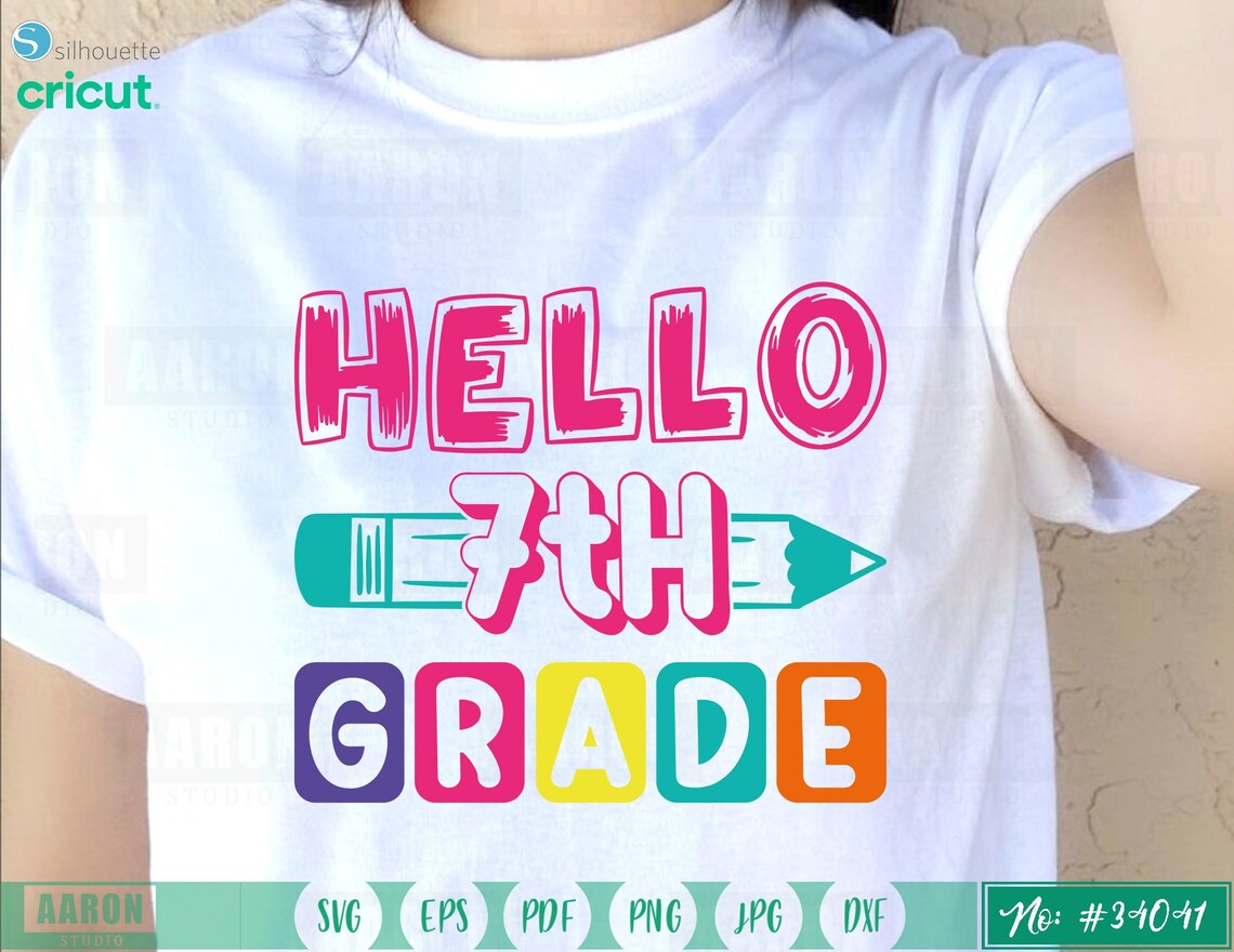 Hello 7th Grade Svg 7th Grade Svg Seventh Grade Svg School - Etsy