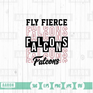 Falcons Mascot SVG PNG, Falcons Cheer Mom Svg, Mascot Shirt Design Svg ...