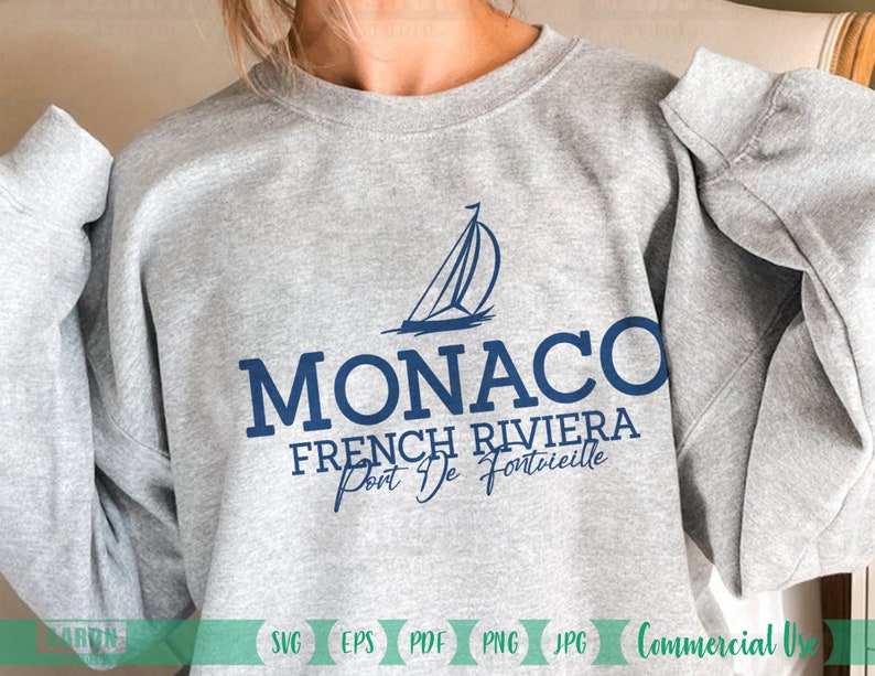 Monaco Svg Monaco French Riviera Svg File Sailboat | Etsy