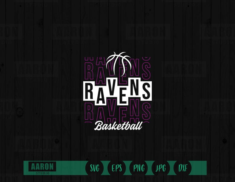 Raven Stacked Basketball SVG PNG DXF, Ravens Basketball Svg, Ravens ...