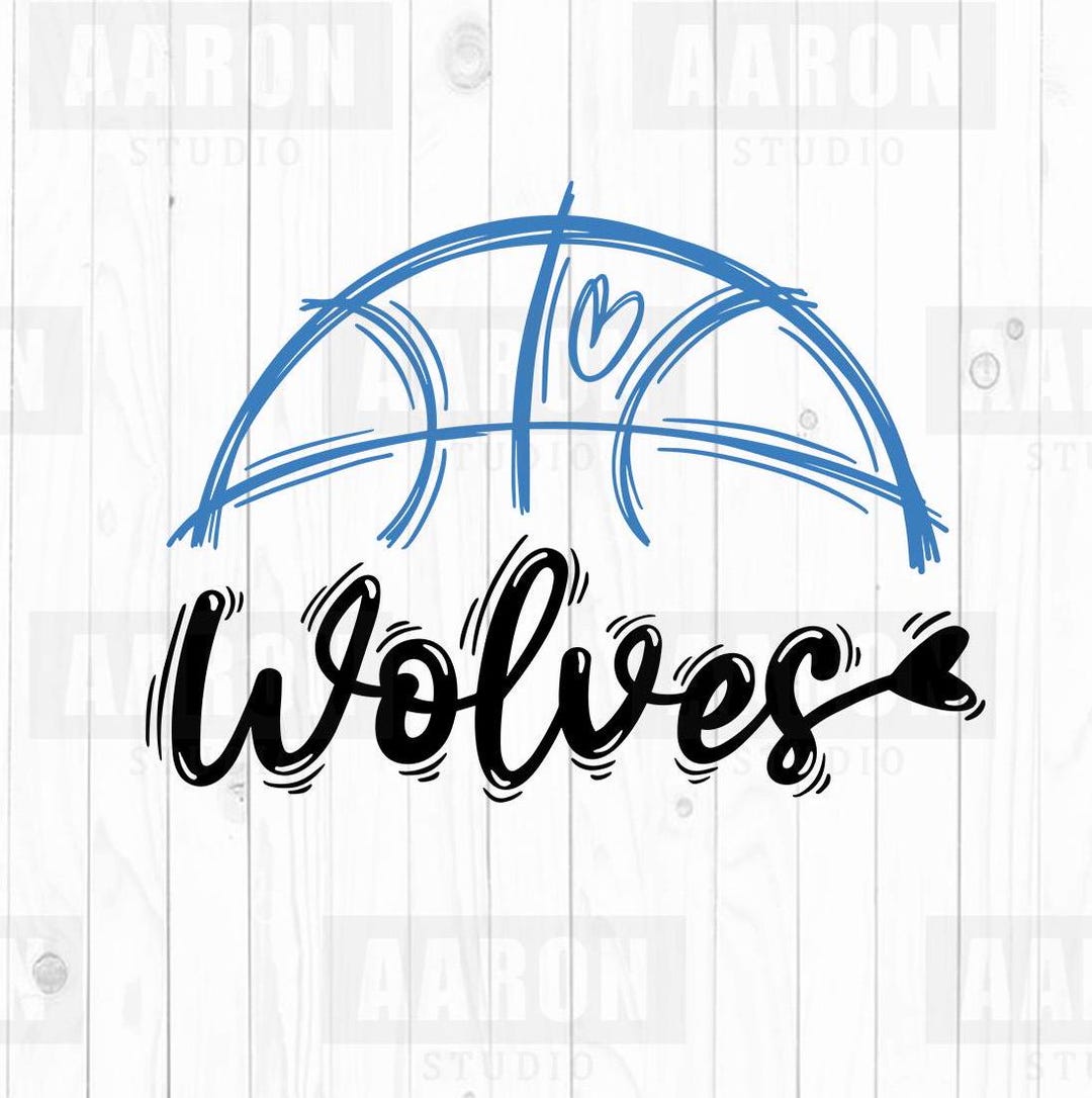 Wolves Basketball SVG PNG DXF, Wolves Basketball svg, Mascote Wolves ...