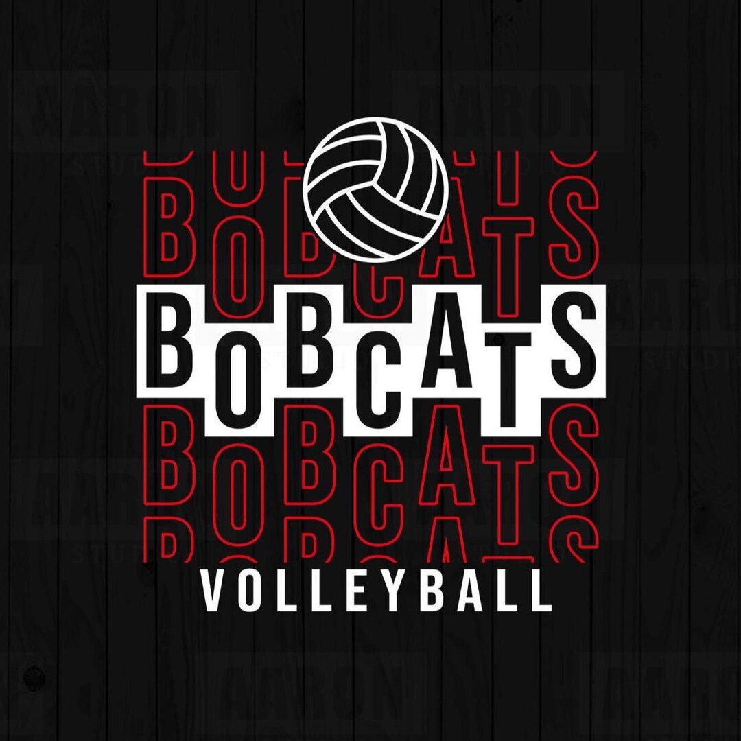 Bobcats Stacked Volleyball SVG PNG DXF, Bobcats Volleyball Svg, Bobcats ...