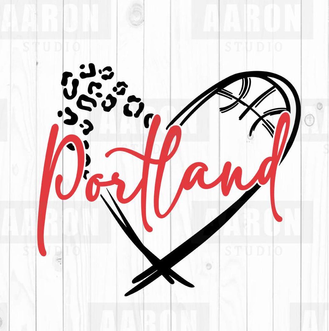 Portland Basketball SVG PNG DXF, Portland Leopard Basketball Svg ...