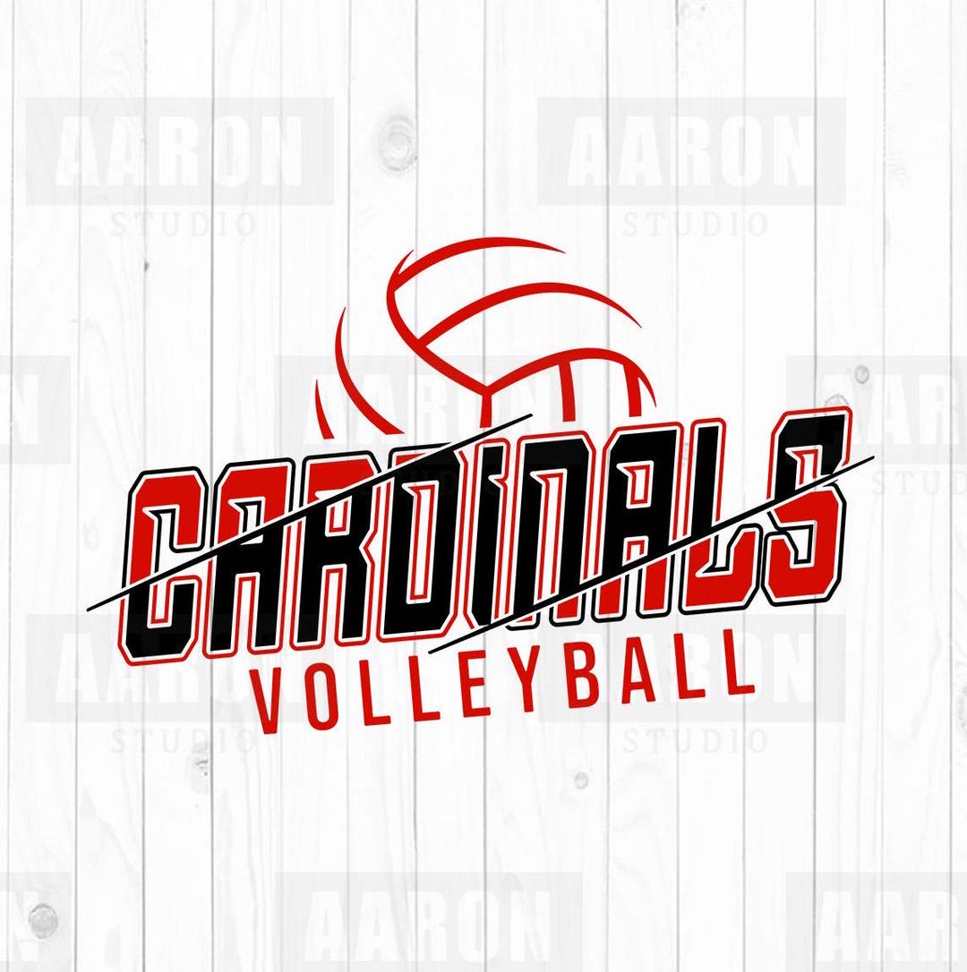 Cardinals Volleyball SVG PNG DXF, Volleyball Svg, Cardinals Mascot Svg ...