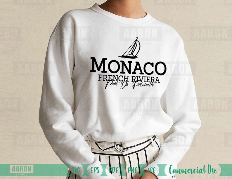 Monaco Svg Monaco French Riviera Svg File Sailboat | Etsy
