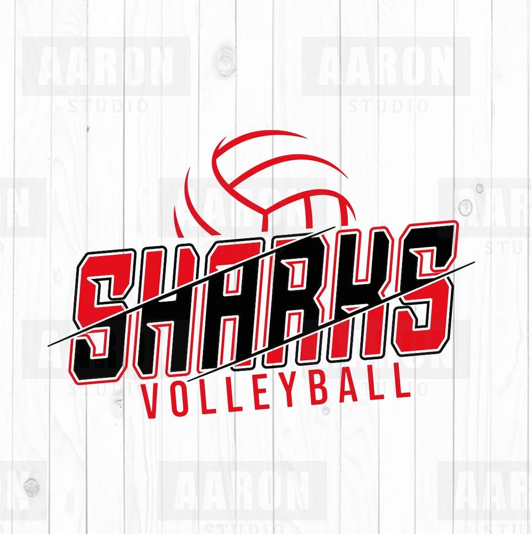 Sharks Volleyball SVG PNG DXF, Sharks Svg, Volleyball Svg, Sharks ...