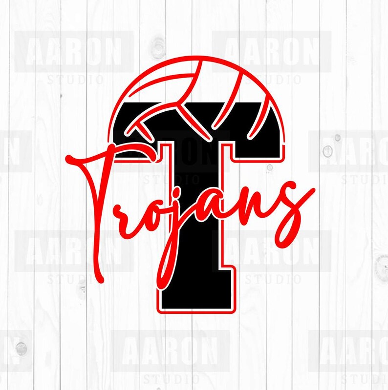 Trojans Volleyball SVG, Mascot, Cheer Design (digital Download) - Etsy
