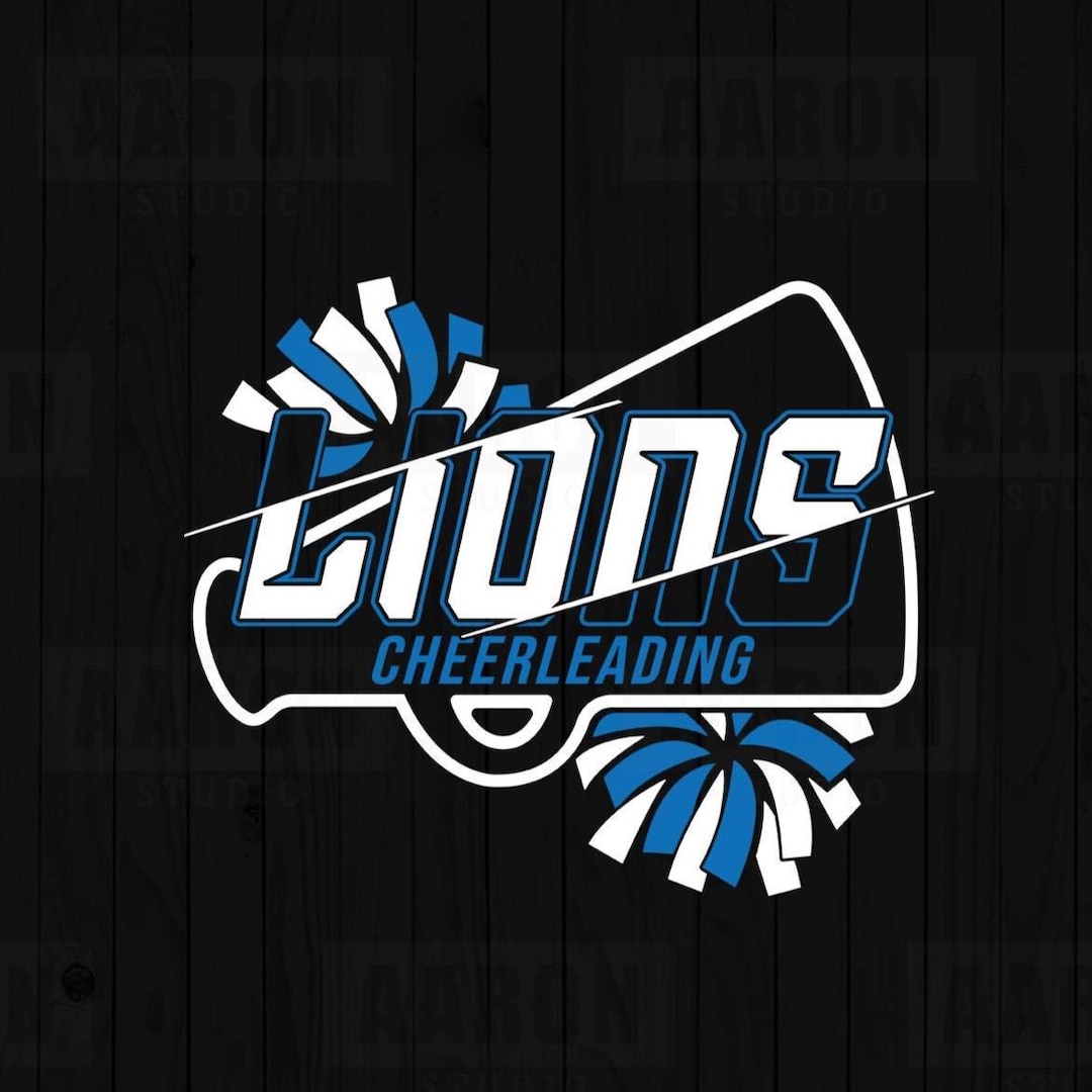 Lions Cheer Mascot SVG, PNG, School Spirit Design (easy Cutting File ...