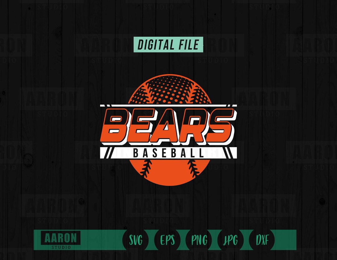 Bears Baseball SVG PNG DXF, Bears Svg, Baseball Svg, Bears Mascot Svg ...