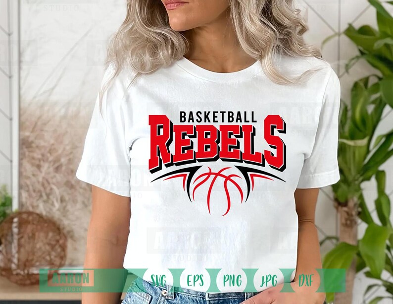 Rebels Basketball SVG, Mascot Graphic, Cricut Silhouette (digital Files ...