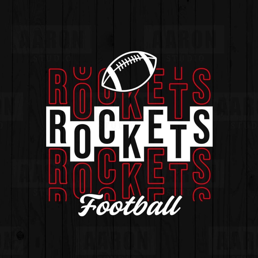 Rockets Football Stacked Design SVG PNG DXF (digital Files) - Etsy