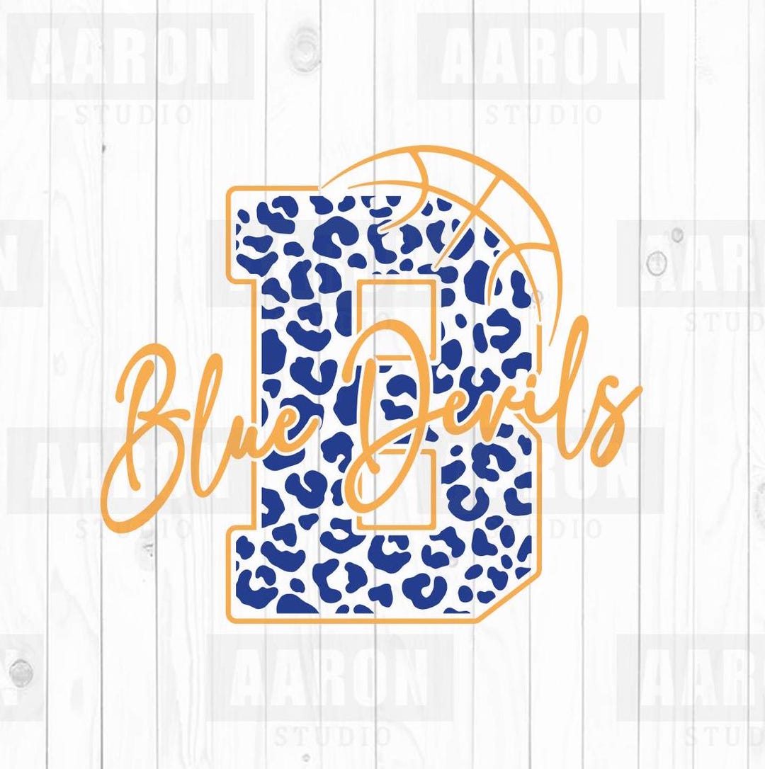 Blue Devils Basketball SVG PNG DXF, Leopard Basketball Svg, Blue Devils ...