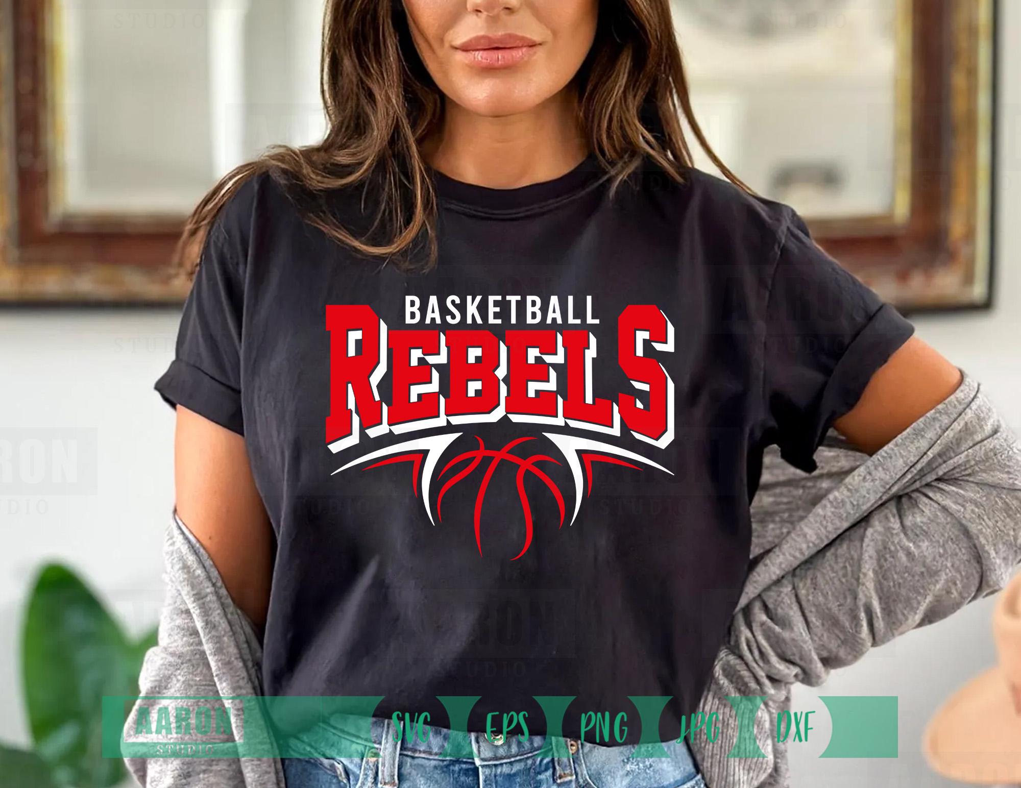 Rebels Basketball SVG, Mascot Graphic, Cricut Silhouette (digital Files ...
