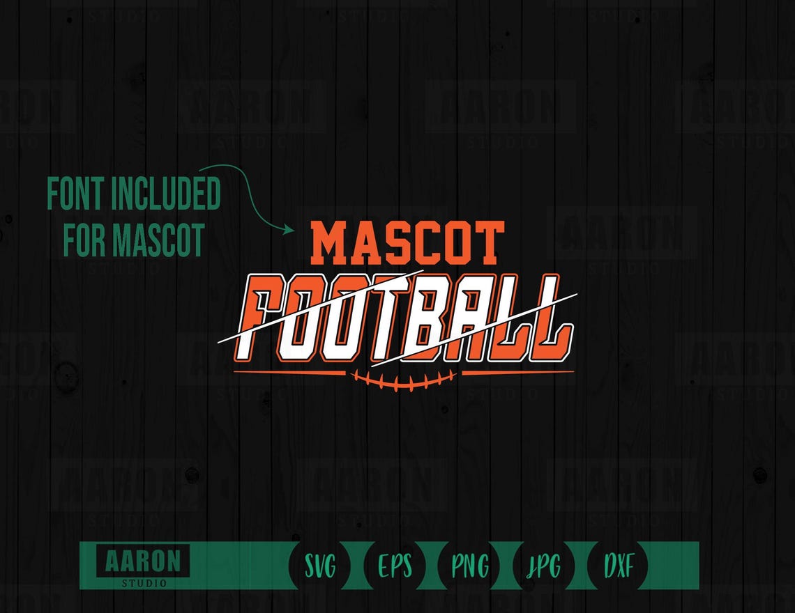 Custom Football Mascot SVG, Team Logo Template (digital Files) - Etsy