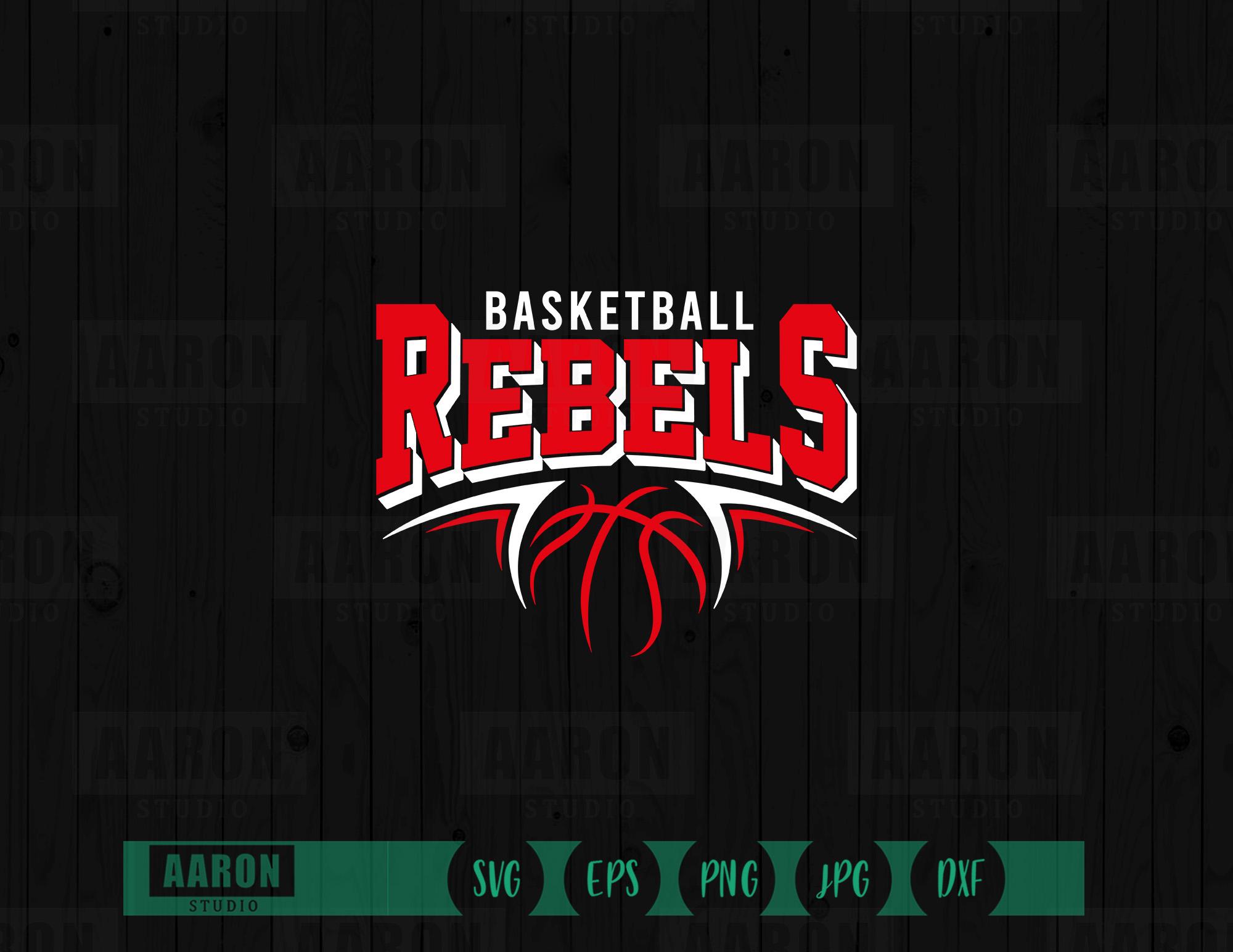 Rebels Basketball SVG, Mascot Graphic, Cricut Silhouette (digital Files ...