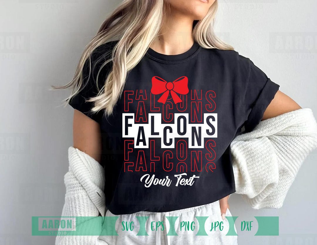 Falcons Cheer Bow SVG, PNG, Mascot Shirt Design (digital Download) - Etsy