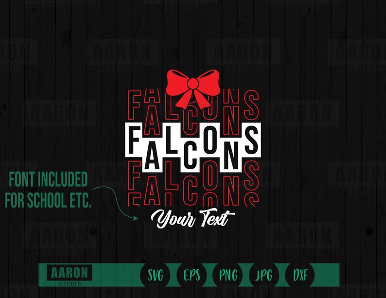 Falcons Cheer Bow SVG, PNG, Mascot Shirt Design (digital Download) - Etsy