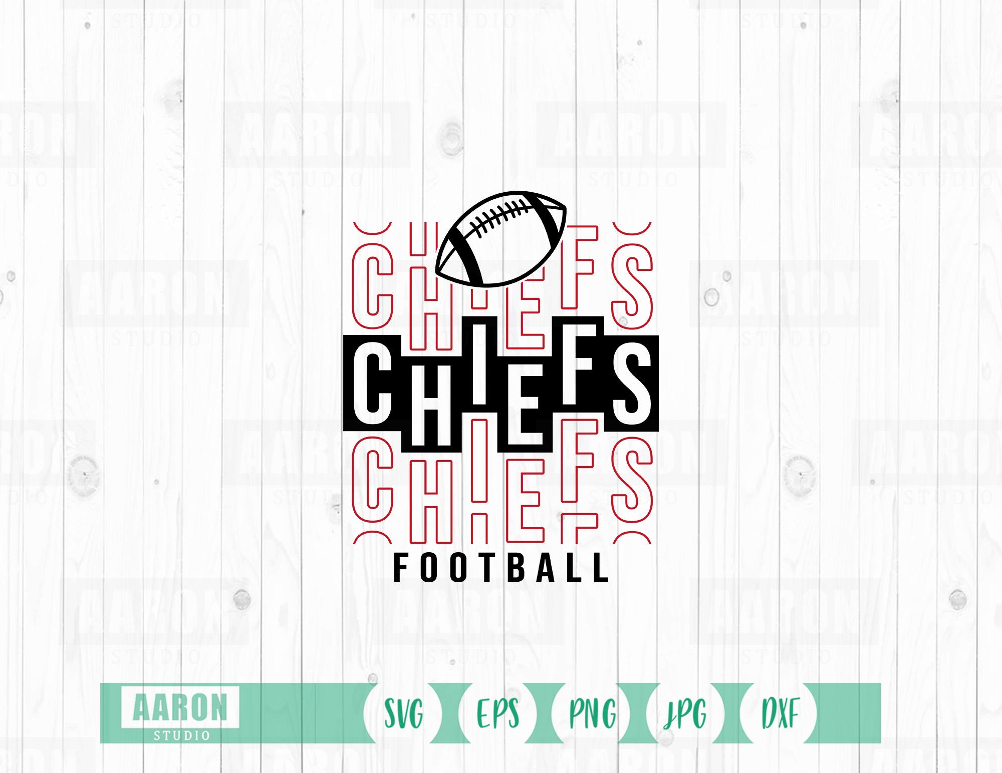 Chiefs Stacked Svg, Football Design, Cricut (png, Dxf, Pdf, Jpeg) - Etsy