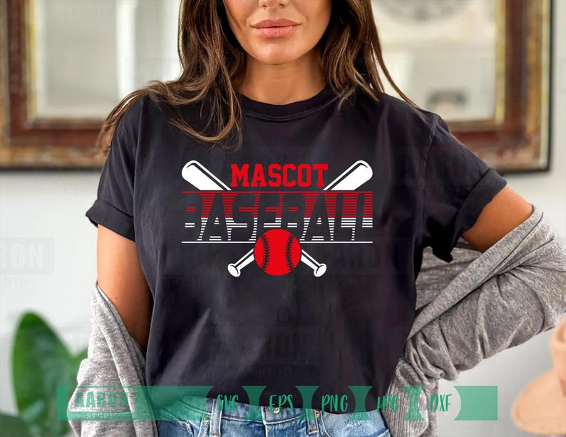 Editable Baseball Mascot SVG Bundle 6 Designs PNG Cricut T Shirt Cut ...