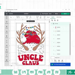 Uncle Claus SVG, Funny Uncle Quote, Christmas Uncle Shirt Svg, Santa ...