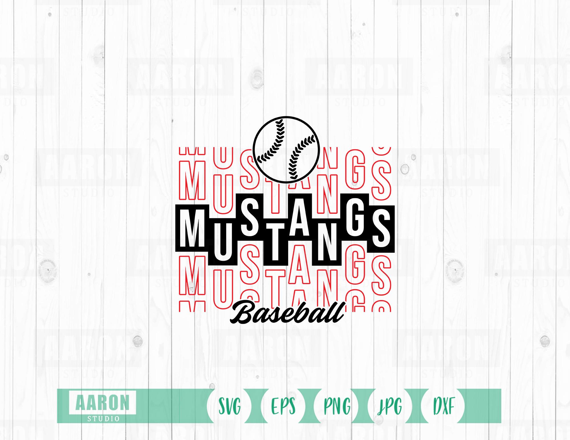 Mustangs Stacked Baseball SVG PNG DXF, Mustangs Baseball Svg, Mustangs ...