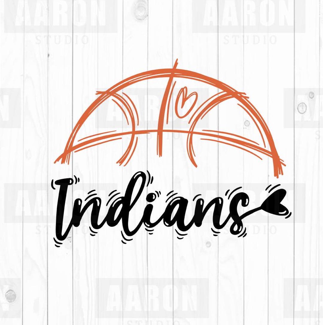 Indians Basketball SVG PNG DXF, Indians Basketball Svg, Indians Mascot ...