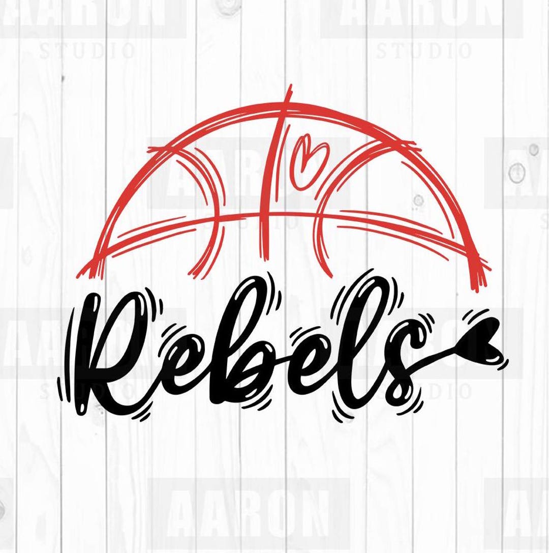 Rebels Basketball SVG, PNG, DXF, Mascot, Cheer, Cricut (digital Files ...