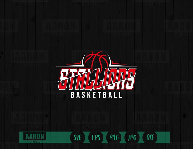 Stallions Basketball Mascot SVG, PNG, DXF (digital Files) - Etsy