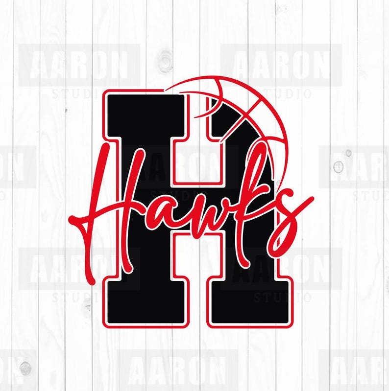 Hawks Basketball SVG PNG DXF, Hawks Svg, Basketball Svg, Hawks Mascot ...