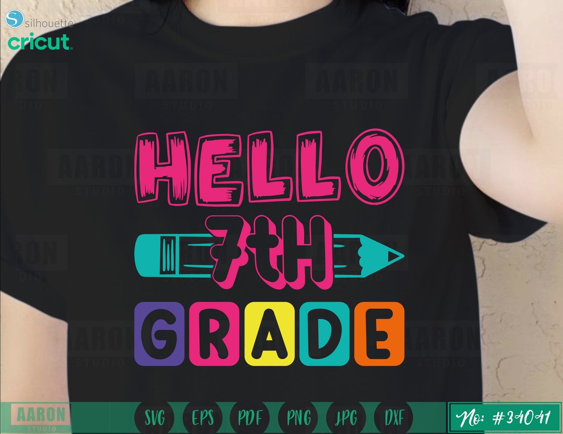Hello 7th Grade Svg 7th Grade Svg Seventh Grade Svg School - Etsy