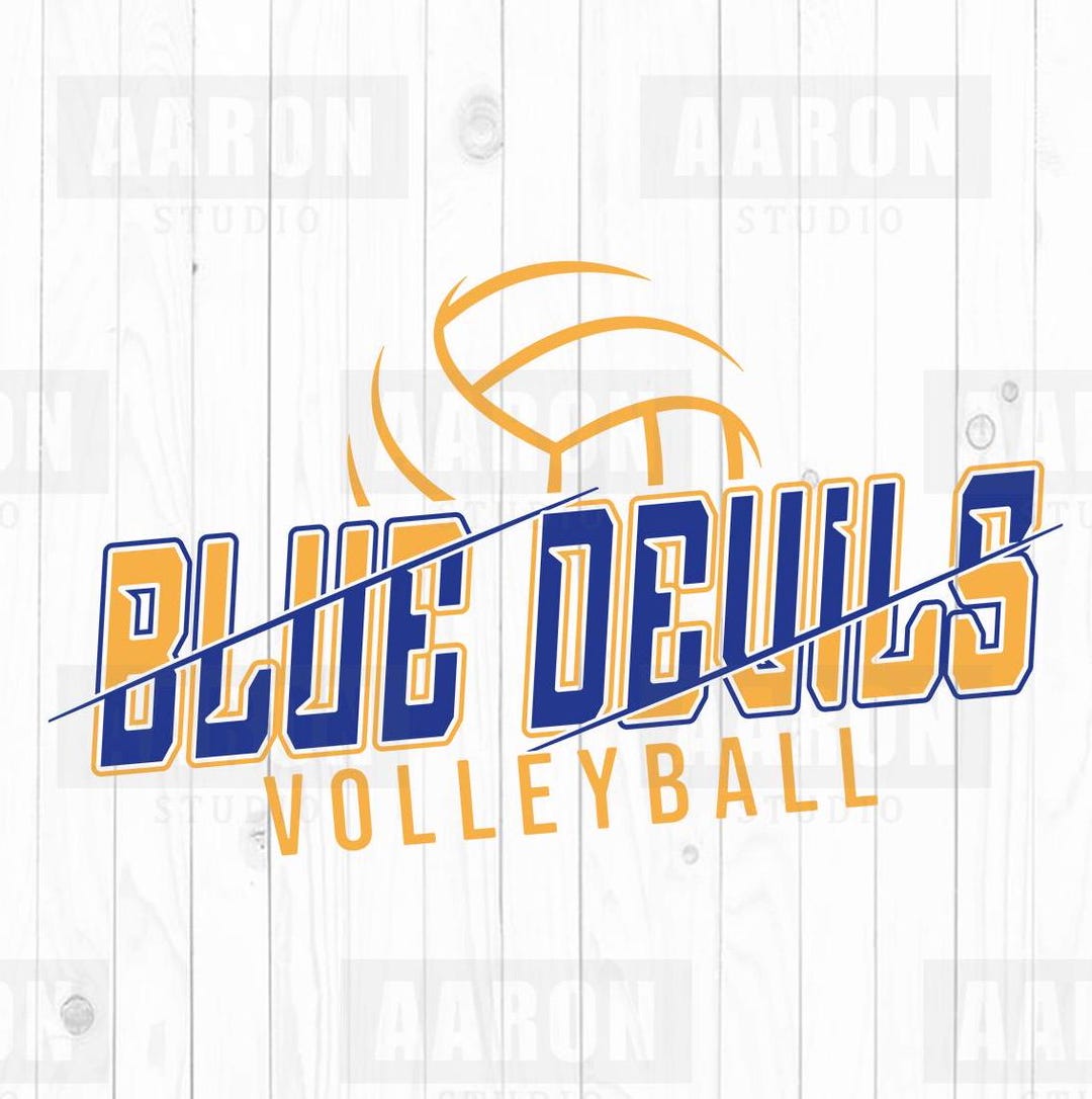 Blue Devils Volleyball SVG PNG DXF, Volleyball Svg, Blue Devils Mascot ...