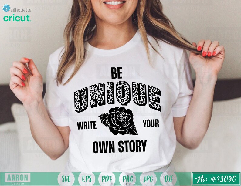 Be Unique Write Your Own Story Svg Leopard Lettered Svg - Etsy