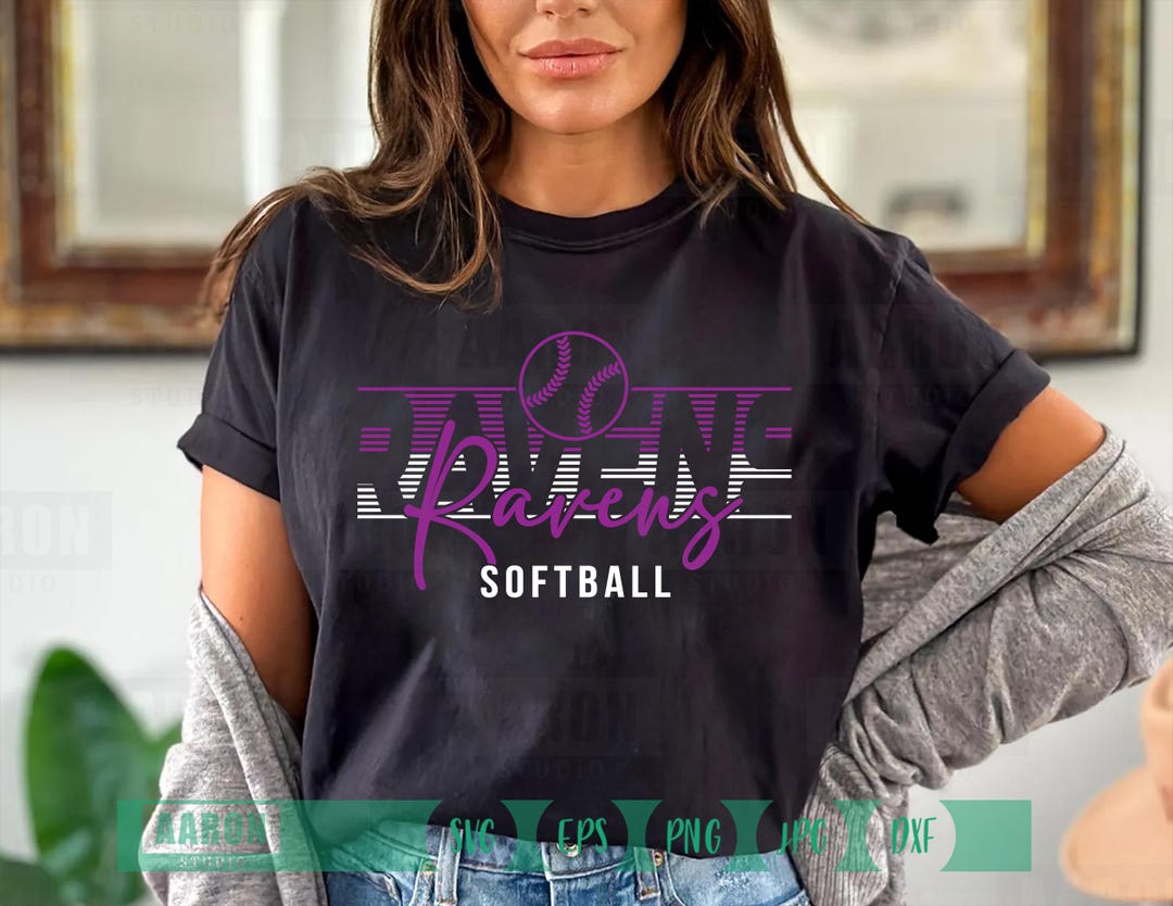 Ravens Softball Mascot SVG, PNG, DXF (instant Download) - Etsy