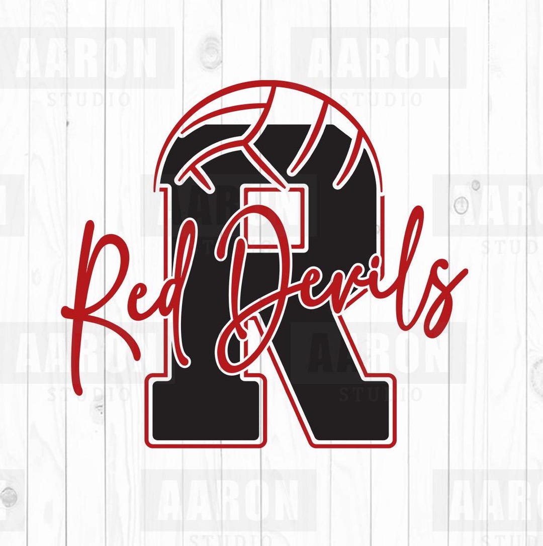 Red Devils Volleyball SVG PNG DXF, Volleyball Svg, Red Devils Mascot Svg, Red Devils Mom Svg ...