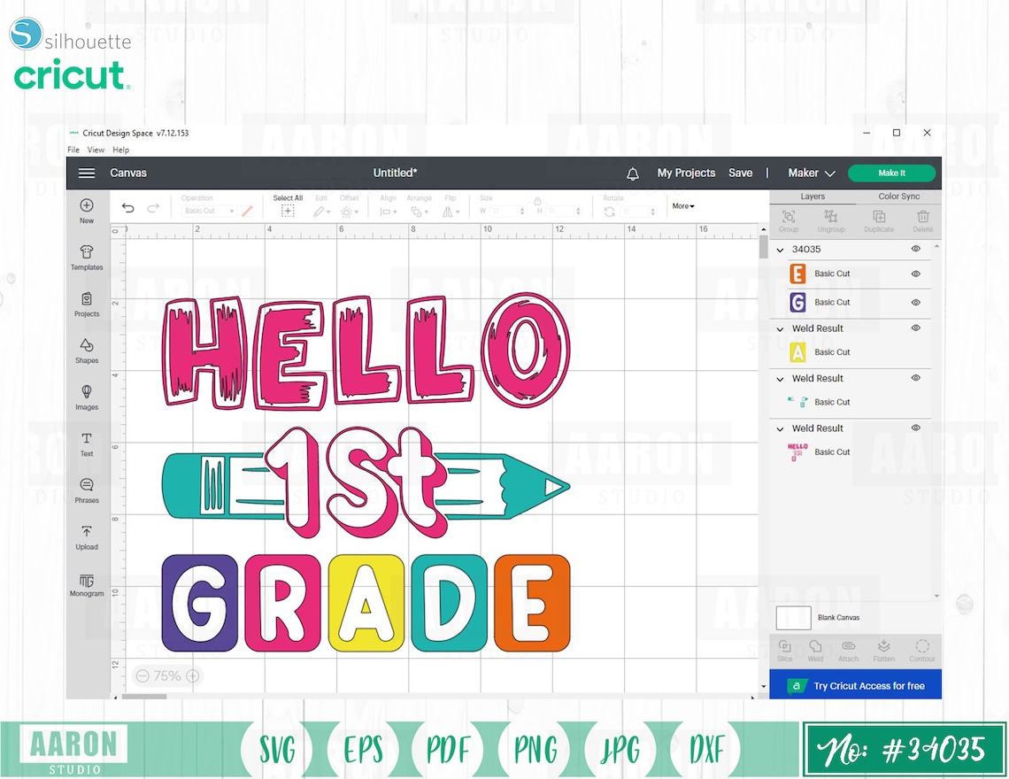 Hello 1st Grade Svg 1st Grade Svg First Grade Svg School - Etsy
