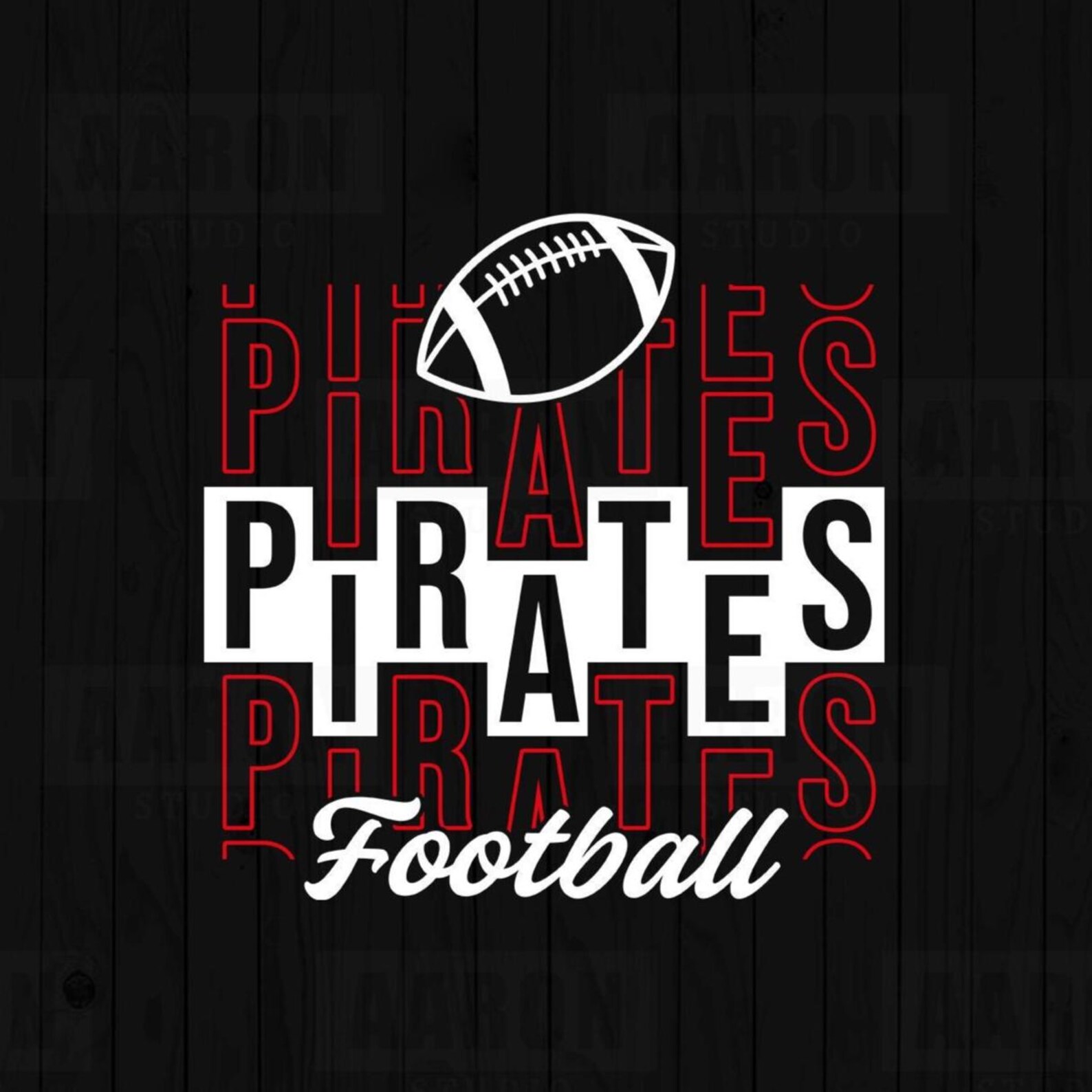 Pirates Football Stacked Design, SVG PNG DXF (digital Download) - Etsy