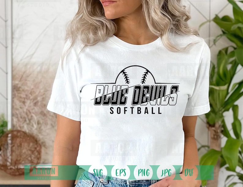 Blue Devils Softball SVG, Mascot Clipart (digital Download) - Etsy