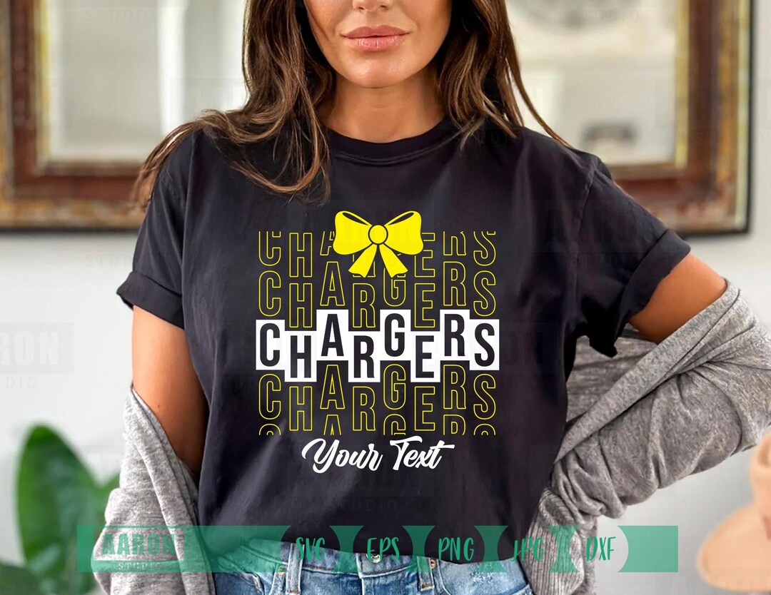 Chargers Cheer SVG, Bow Mascot, Custom Shirt Template (digital) - Etsy