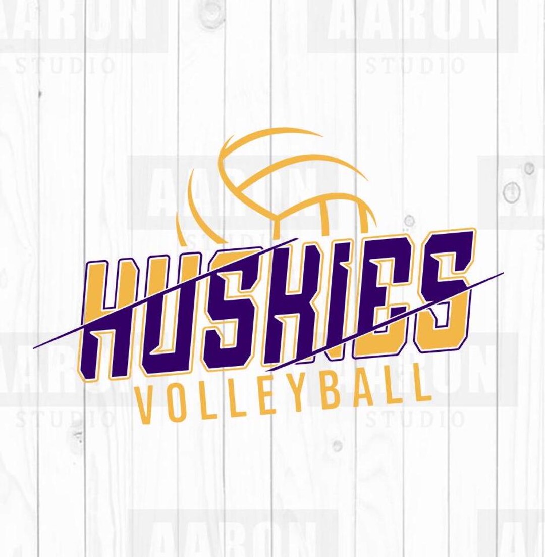 Huskies Volleyball SVG PNG DXF, Volleyball Svg, Huskies Mascot Svg ...