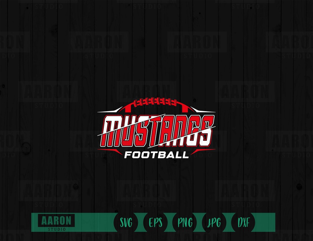 Mustangs Football Team Shirt SVG PNG – School Spirit Mascot Design - Etsy