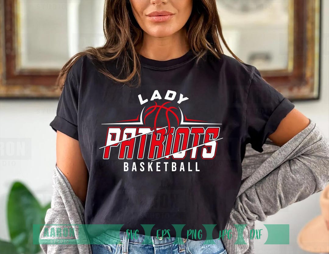 Lady Patriots Basketball Mascot SVG, PNG, DXF (digital Files) - Etsy