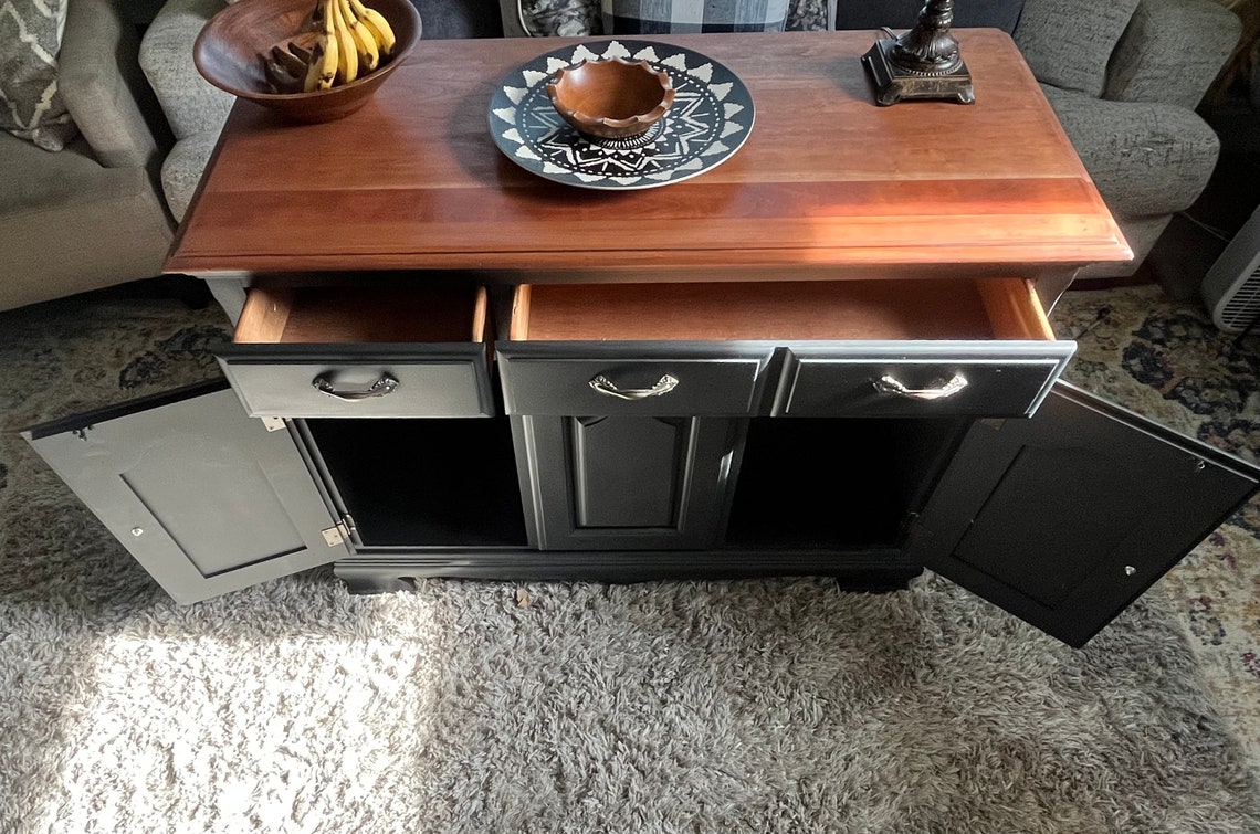 Stunning Matte Black Buffet-sideboard - Etsy