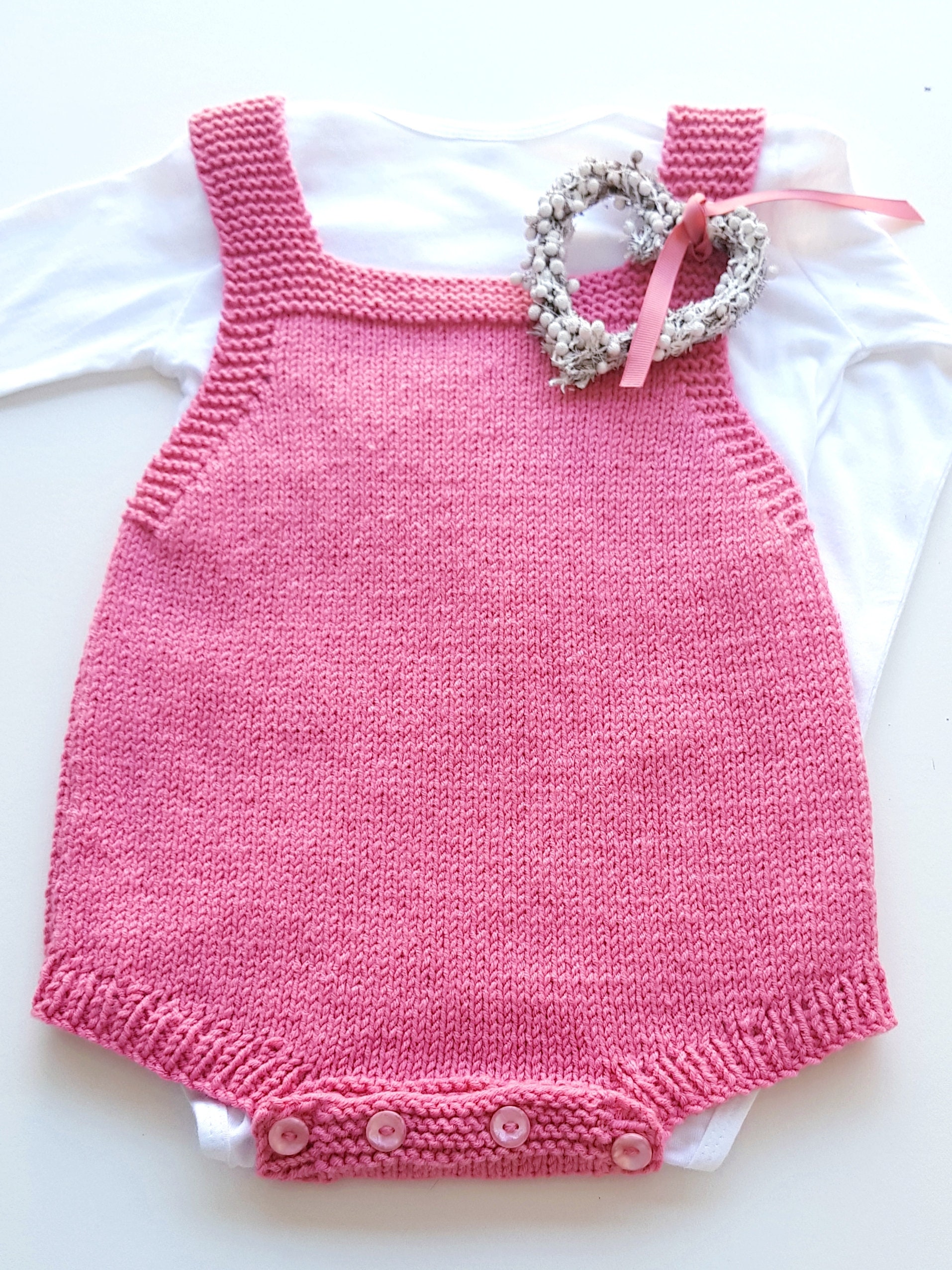 Knitting PATTERN (PDF Download) - Haystack Baby Romper in Sizes 3 - 12 ...